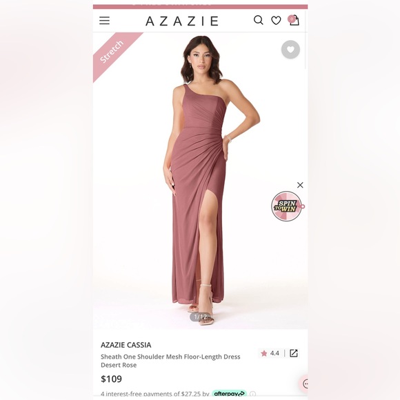 Azazie | Dresses | Azazie Cassia Color Desert Rose Size A4 Worn Only ...